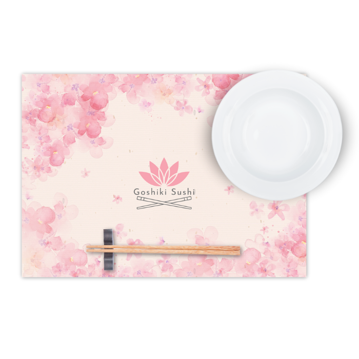 Washi style-Disposable Paper Placemat (1 side) | Goshiki printing