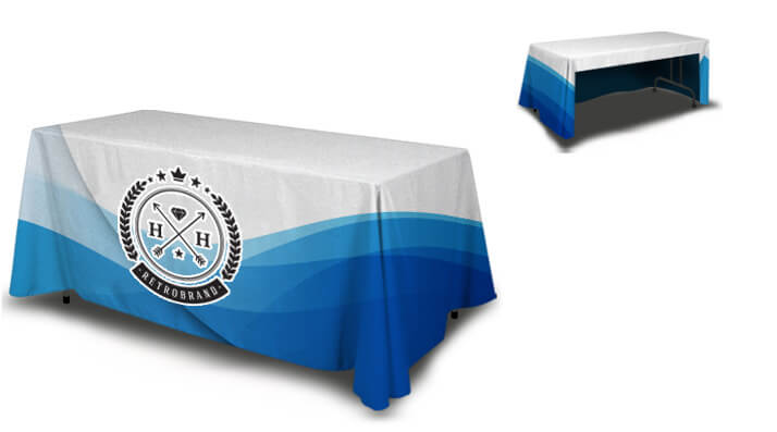 4ft Table Throw - 3 sides (Open Back) | Events show | Goshiki Printing