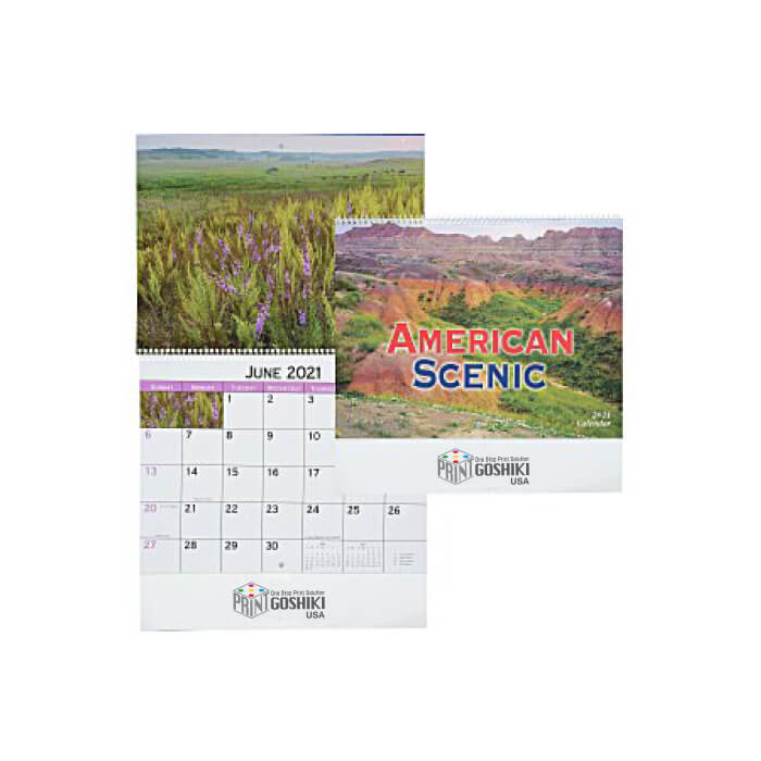 Spiral-bound calendar | Beautiful Scenery of the US | Goshiki Printing
