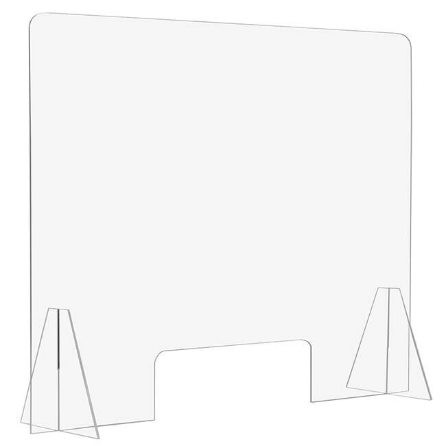 Free Standing Sneeze Guard With Pass Through